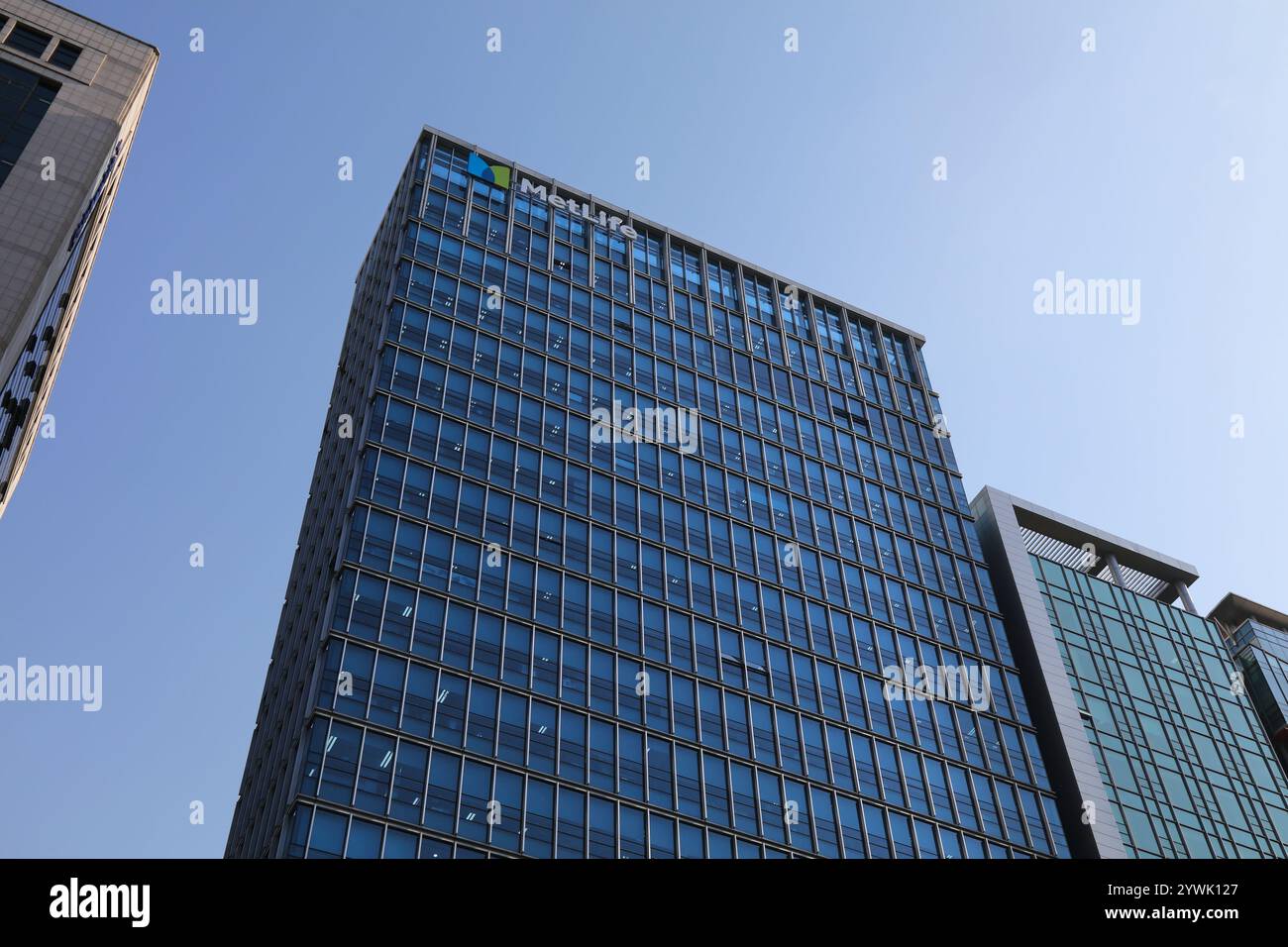 SEOUL, SOUTH KOREA - APRIL 7, 2023: MetLife office building in Teheran ...