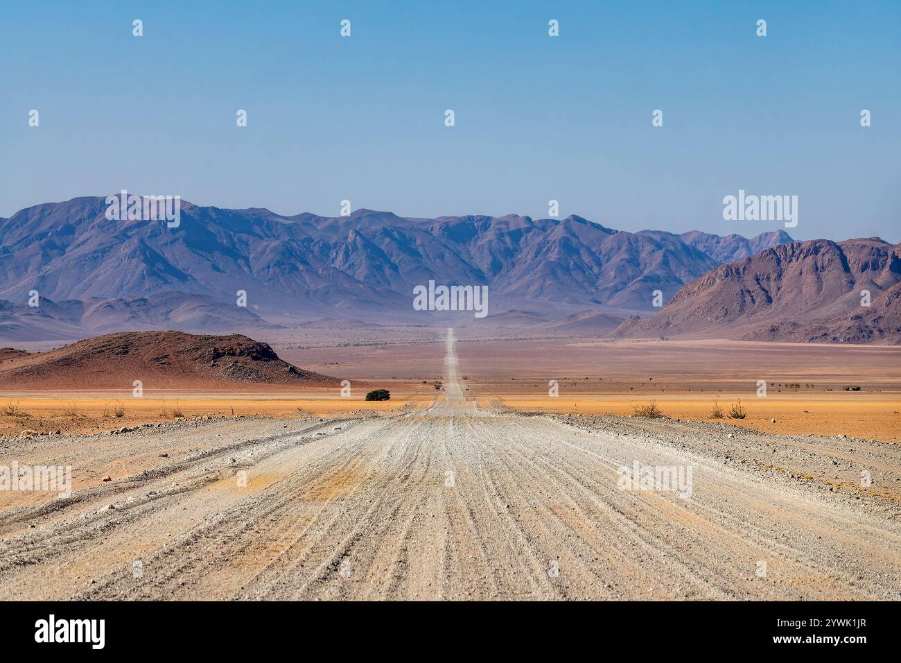Gravel road in the NamibRand Nature Reserve, scenic landscape in ...