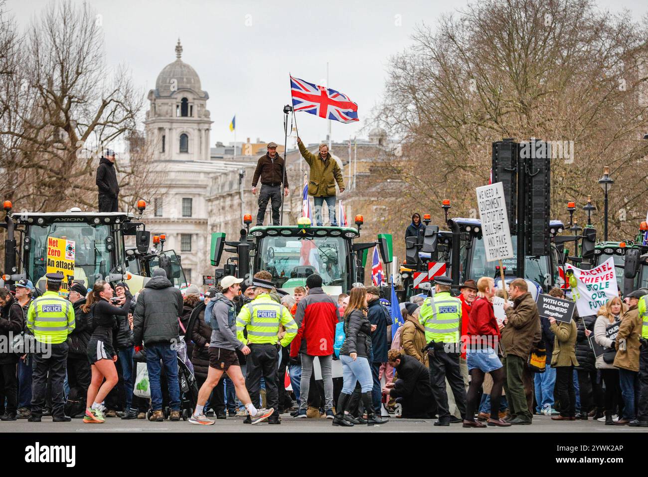 London, UK. 11th Dec, 2024. A large scale protest by British farmers ...