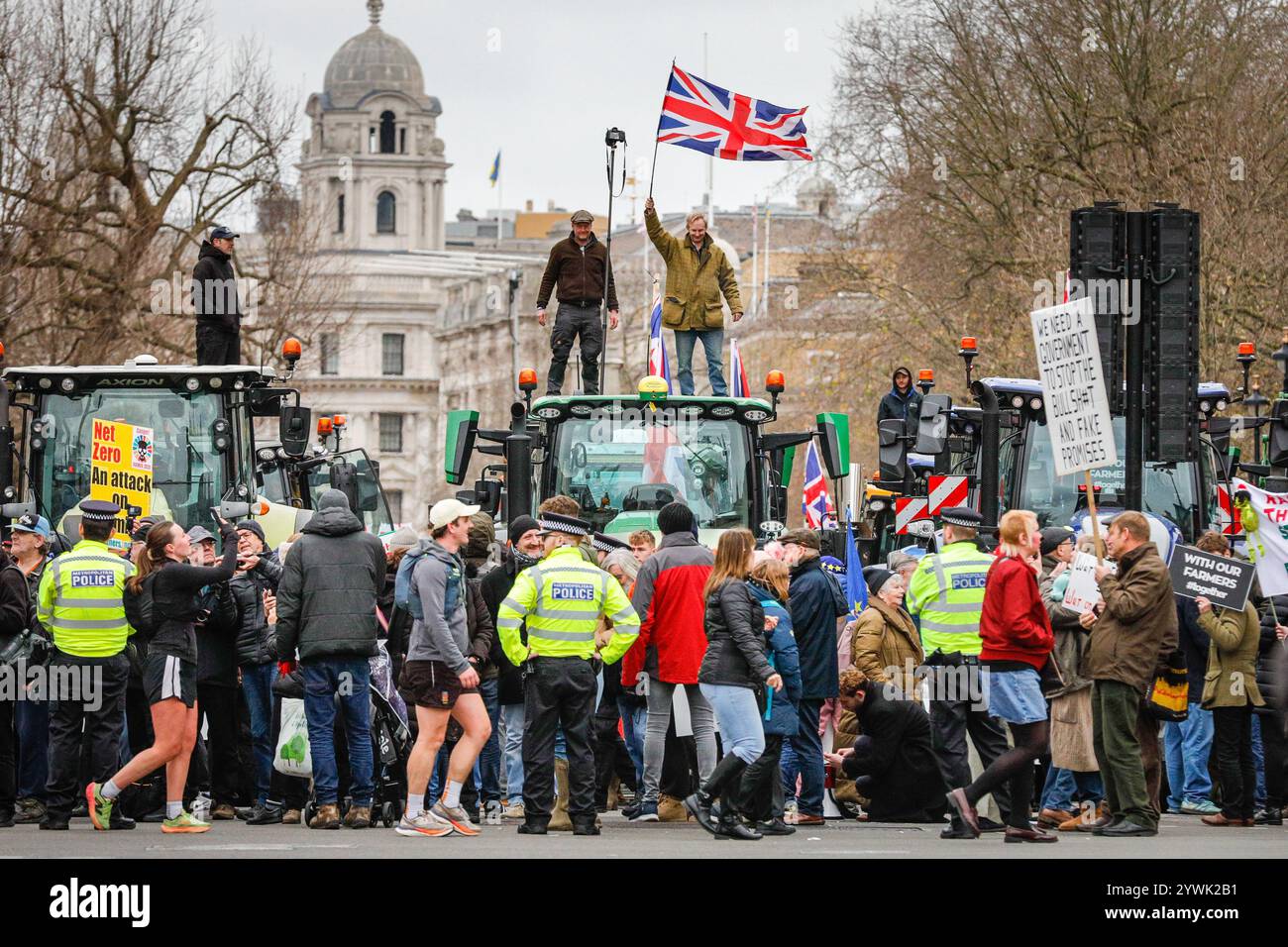 London, UK. 11th Dec, 2024. A large scale protest by British farmers ...