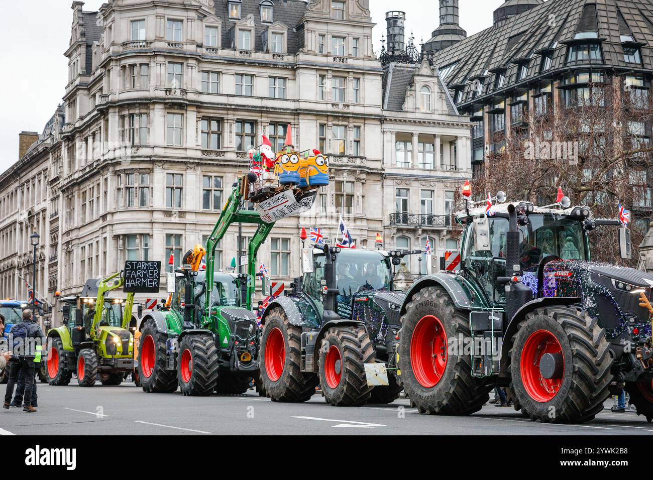 London, UK. 11th Dec, 2024. A large scale protest by British farmers ...