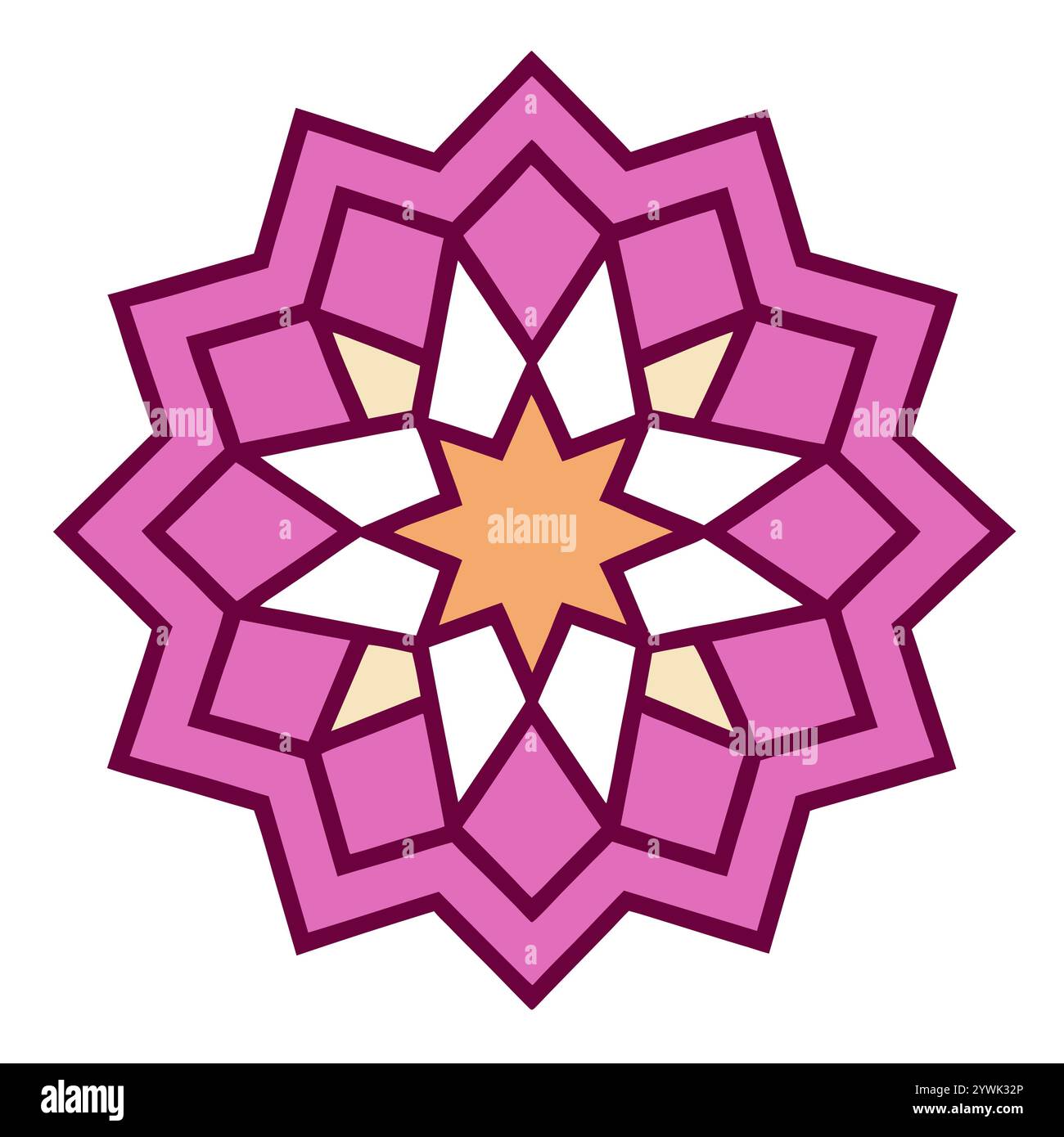 Beautiful Islamic Geometric Pattern - Elegant Arabic Star Design for ...