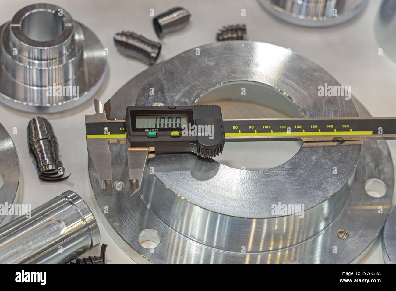 Electronic Caliper Digital Tool in Steel Metal Factory Stock Photo - Alamy