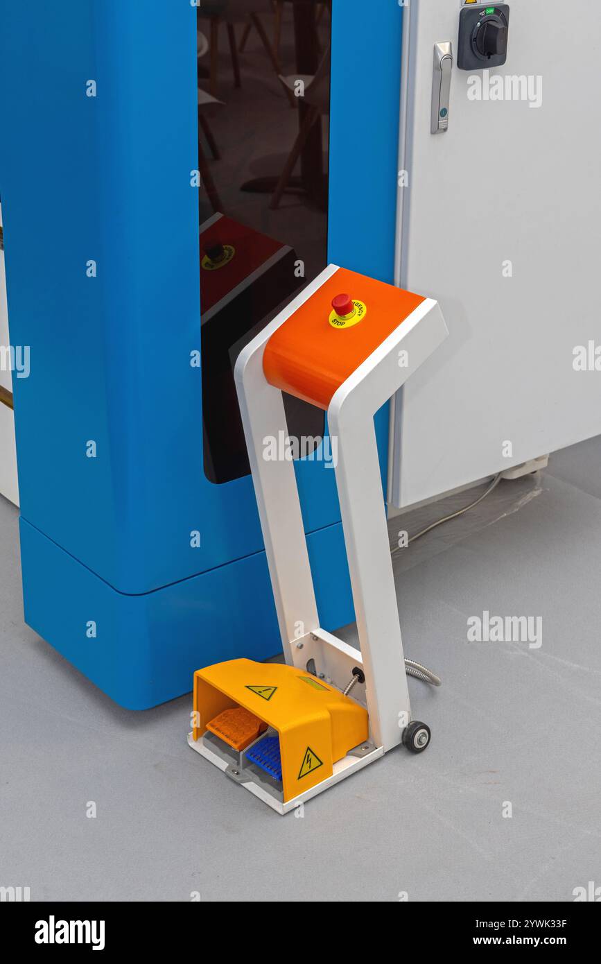 Foot Pedal Machine Double Switch Control and Emergency Stop Red Button ...