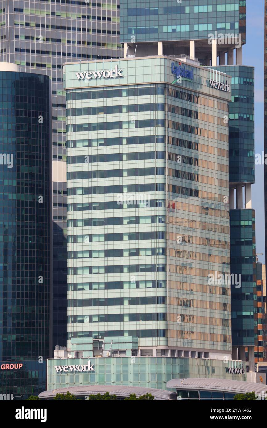 SINGAPORE CITY, SINGAPORE - MARCH 12, 2024: WeWork office building ...