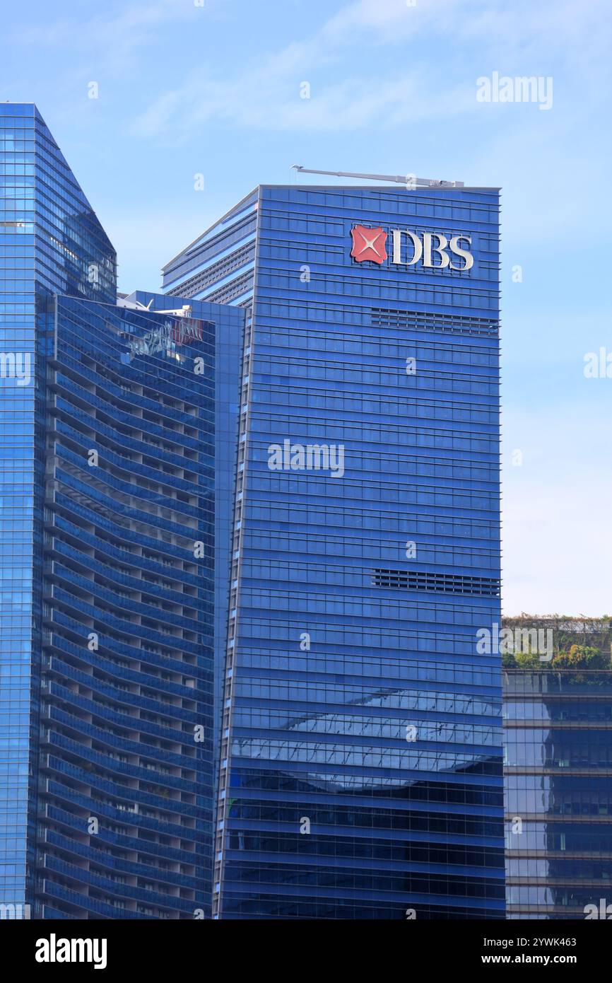 SINGAPORE CITY, SINGAPORE - MARCH 12, 2024: DBS Bank office building ...