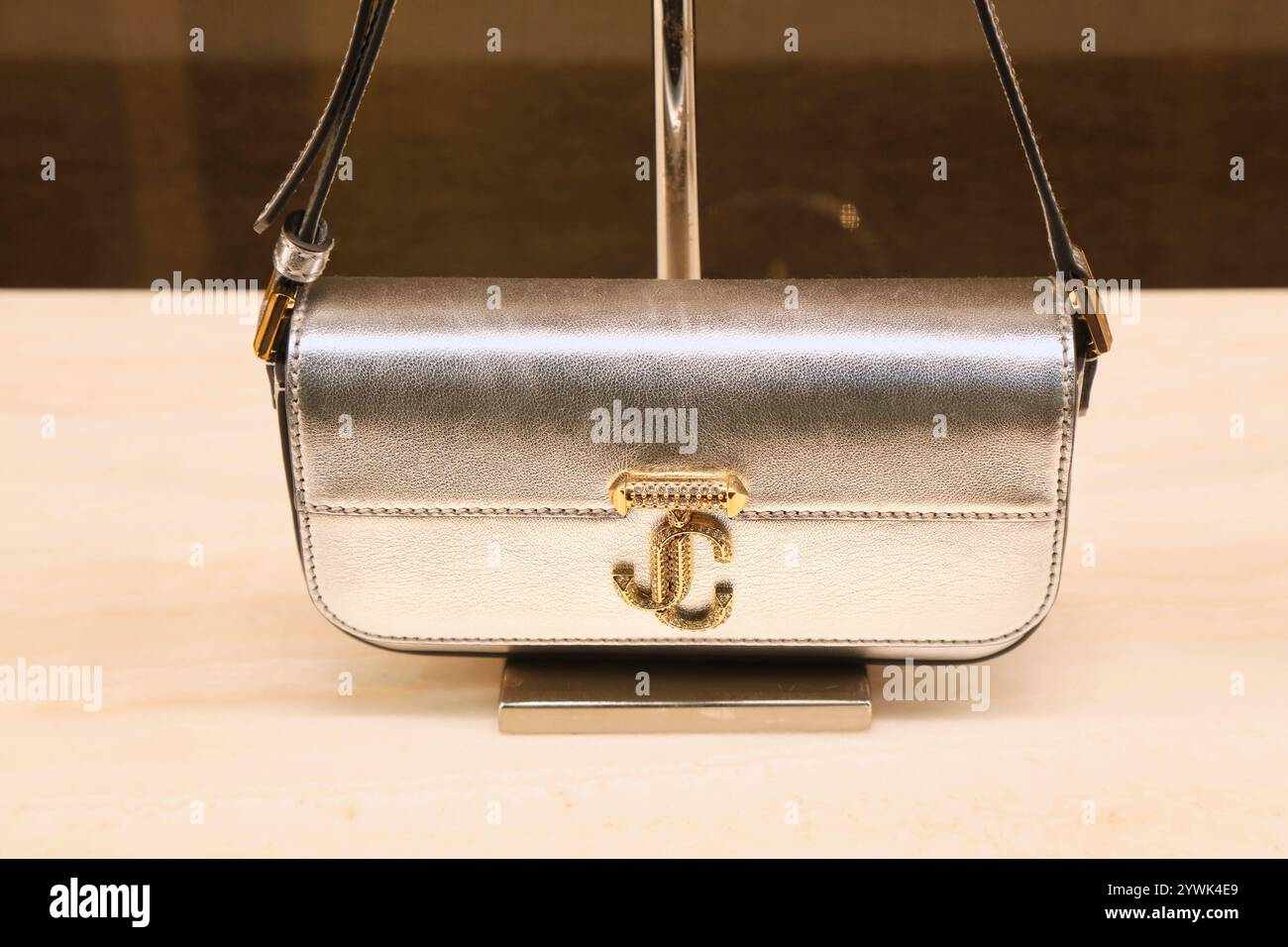 SINGAPORE CITY, SINGAPORE - MARCH 12, 2024: Jimmy Choo premium brand ...