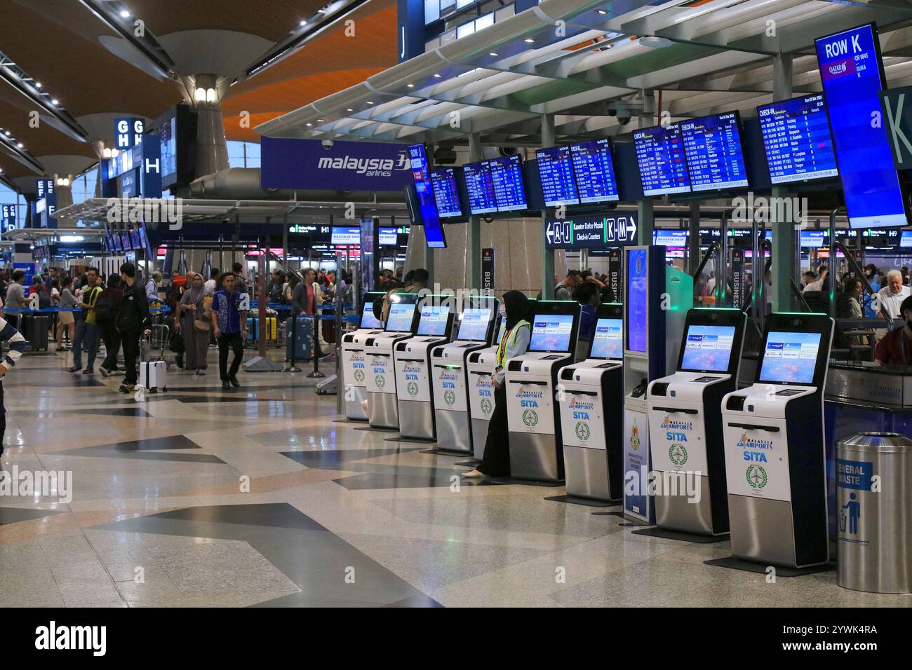 KUALA LUMPUR, MALAYSIA - MARCH 3, 2024: Self check-in machines at Kuala ...