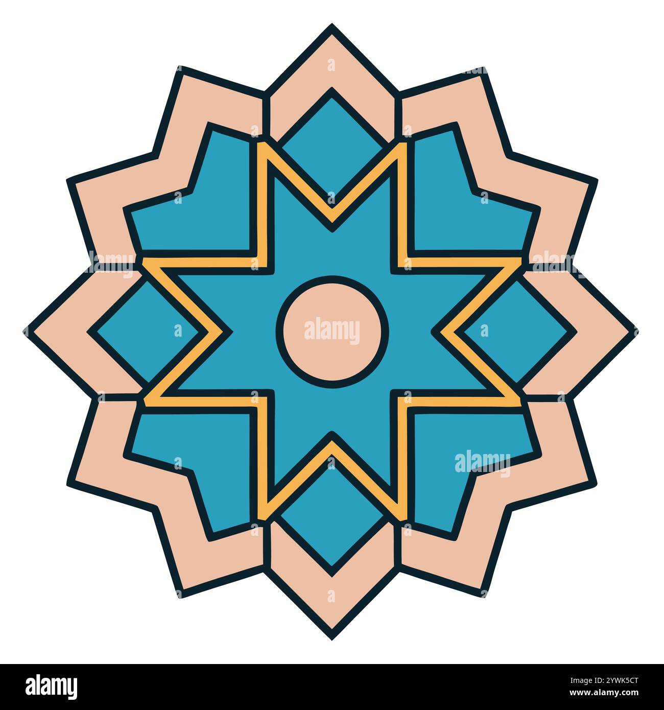Beautiful Islamic Geometric Pattern - Elegant Arabic Star Design for ...