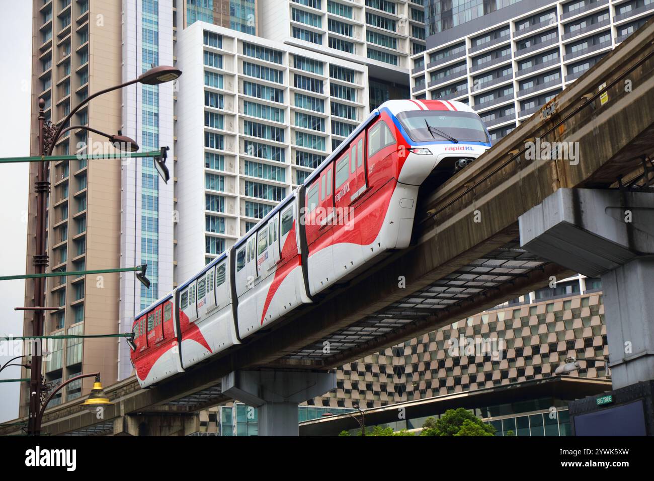 KUALA LUMPUR, MALAYSIA - MARCH 2, 2024: Rapid KL monorail train in ...