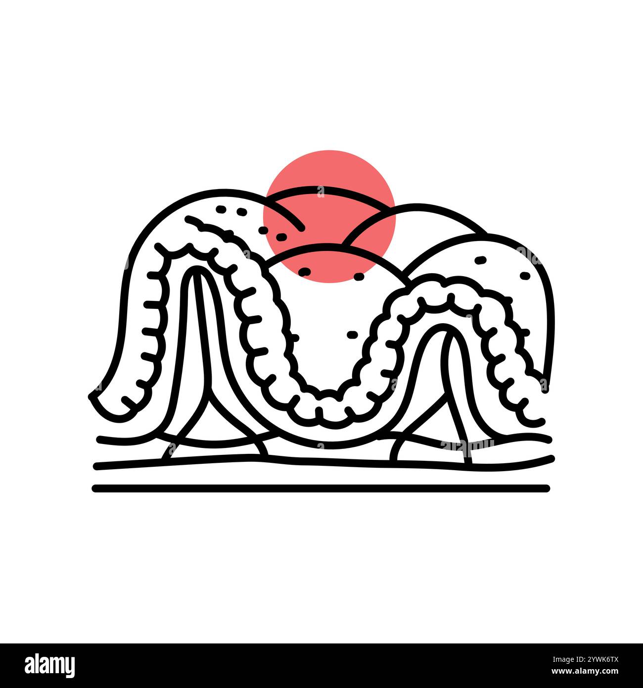 Celiac disease color line icon. Autoimmune diseases. Vector isolated ...