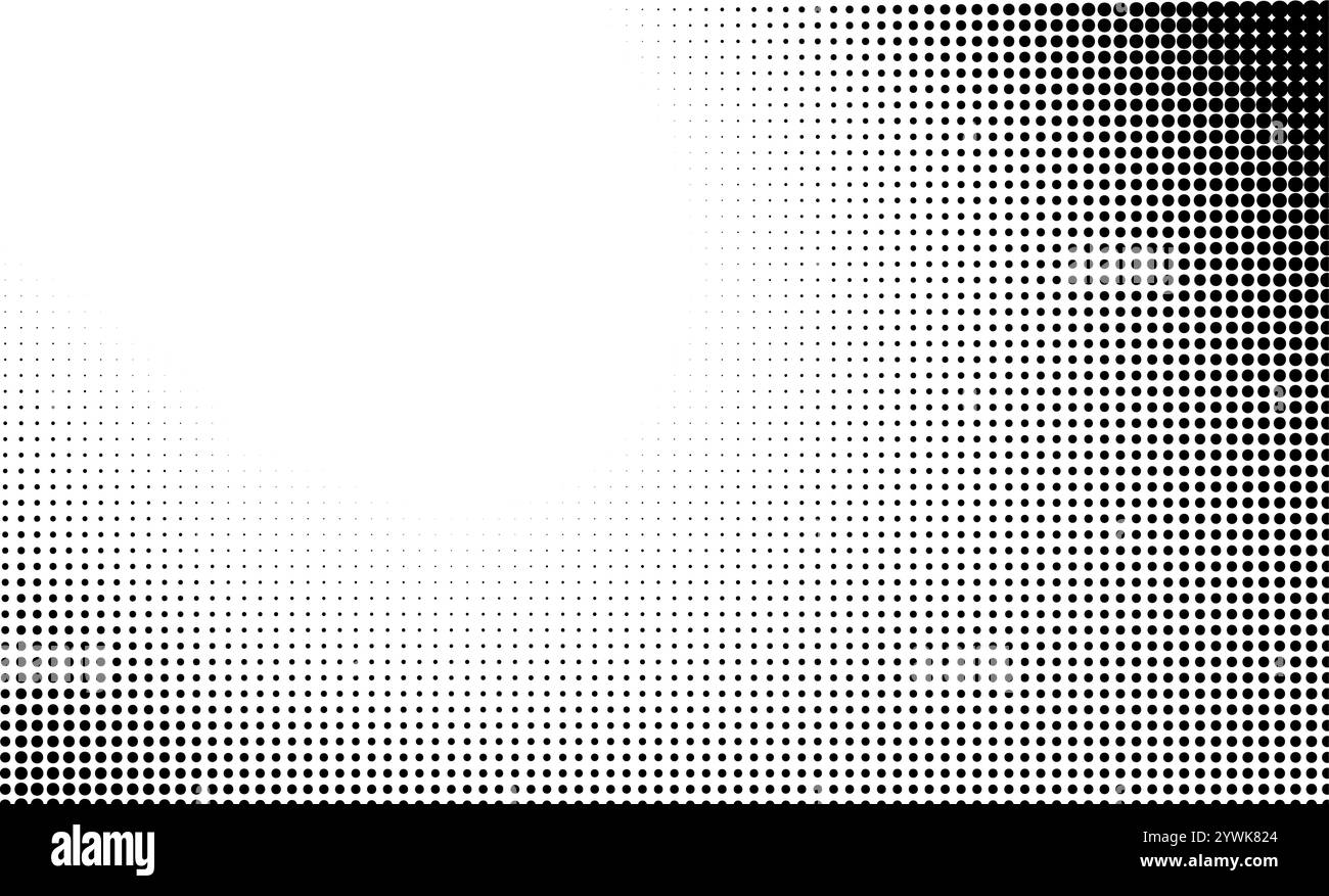 Unique halftone pattern with scattered black dots forming an optical ...