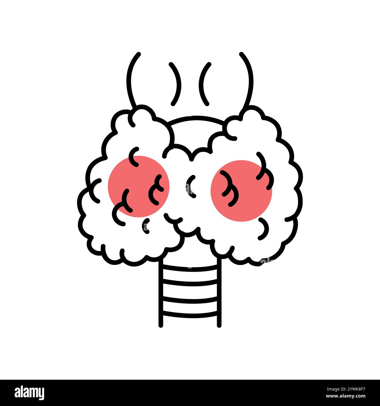 Hashimoto's hypothyroidism color line icon. Autoimmune diseases. Vector ...