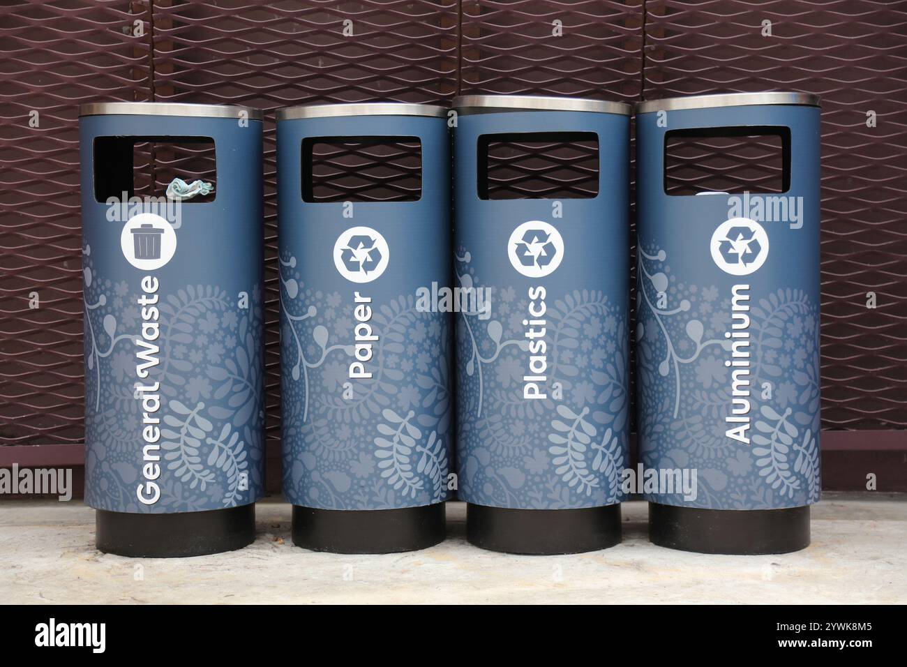 Public trash cans with waste sorting in Singapore city Stock Photo - Alamy