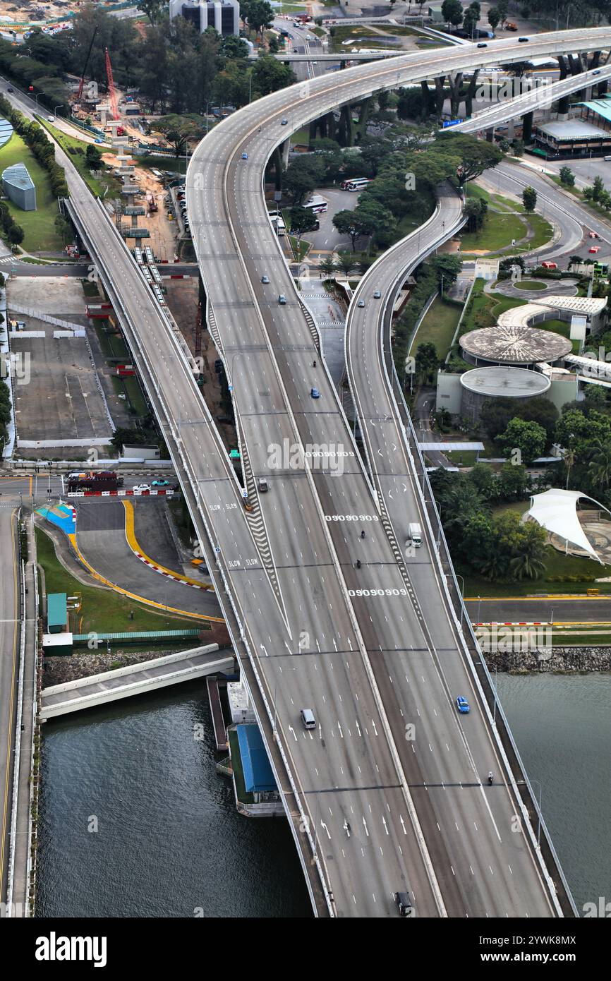 Road infrastructure of Singapore City. Transportation infrastructure ...