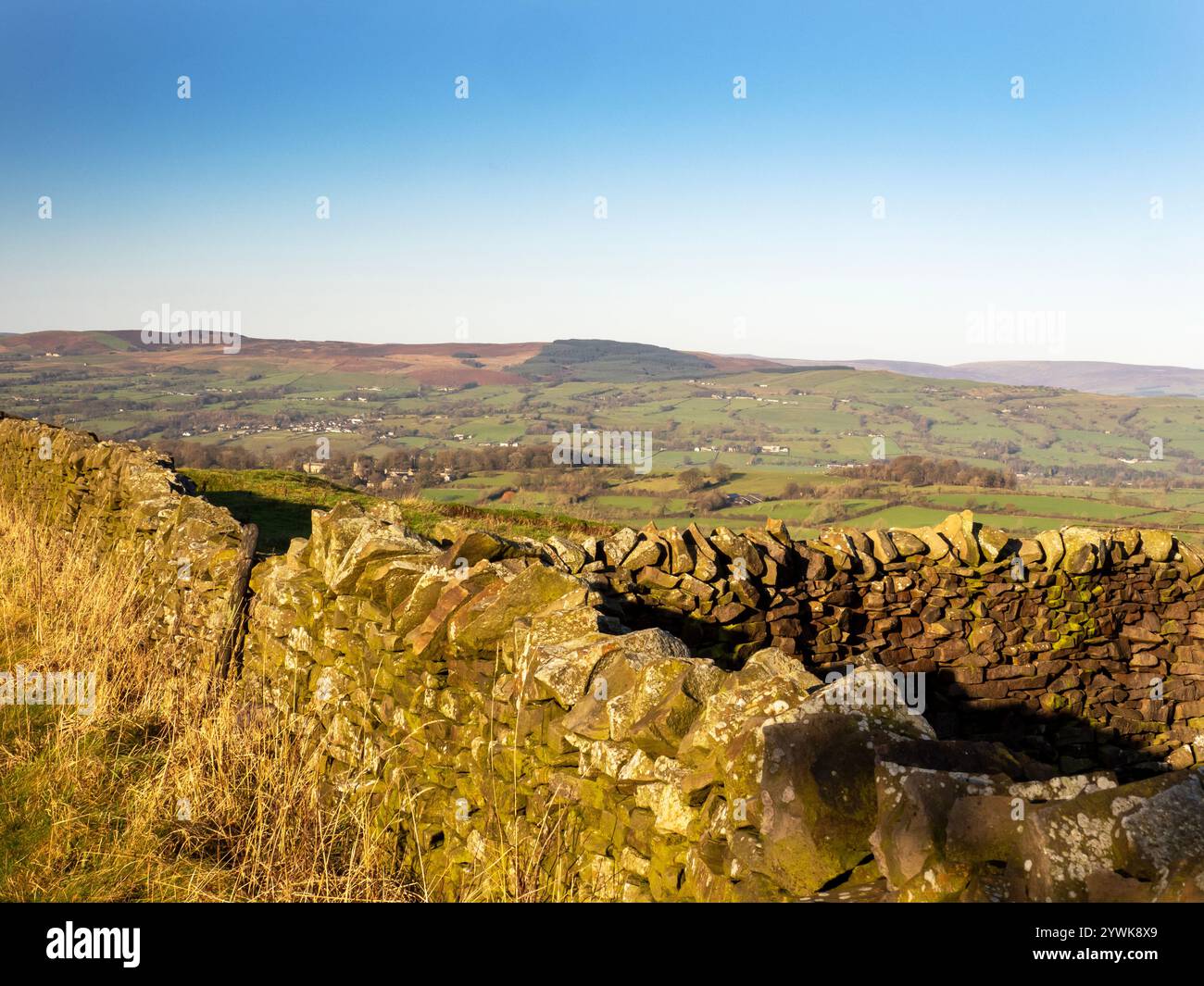 The Ribble Valley from Pendle Hill in Lancashire, UK Stock Photo - Alamy