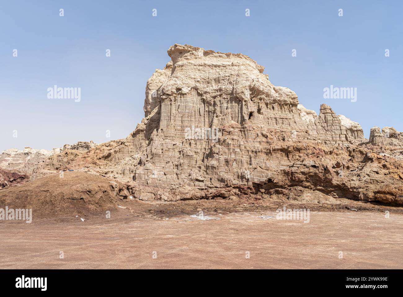 Bizarre towers and pinnacles in the salt canyon of the Dallol Volcano ...