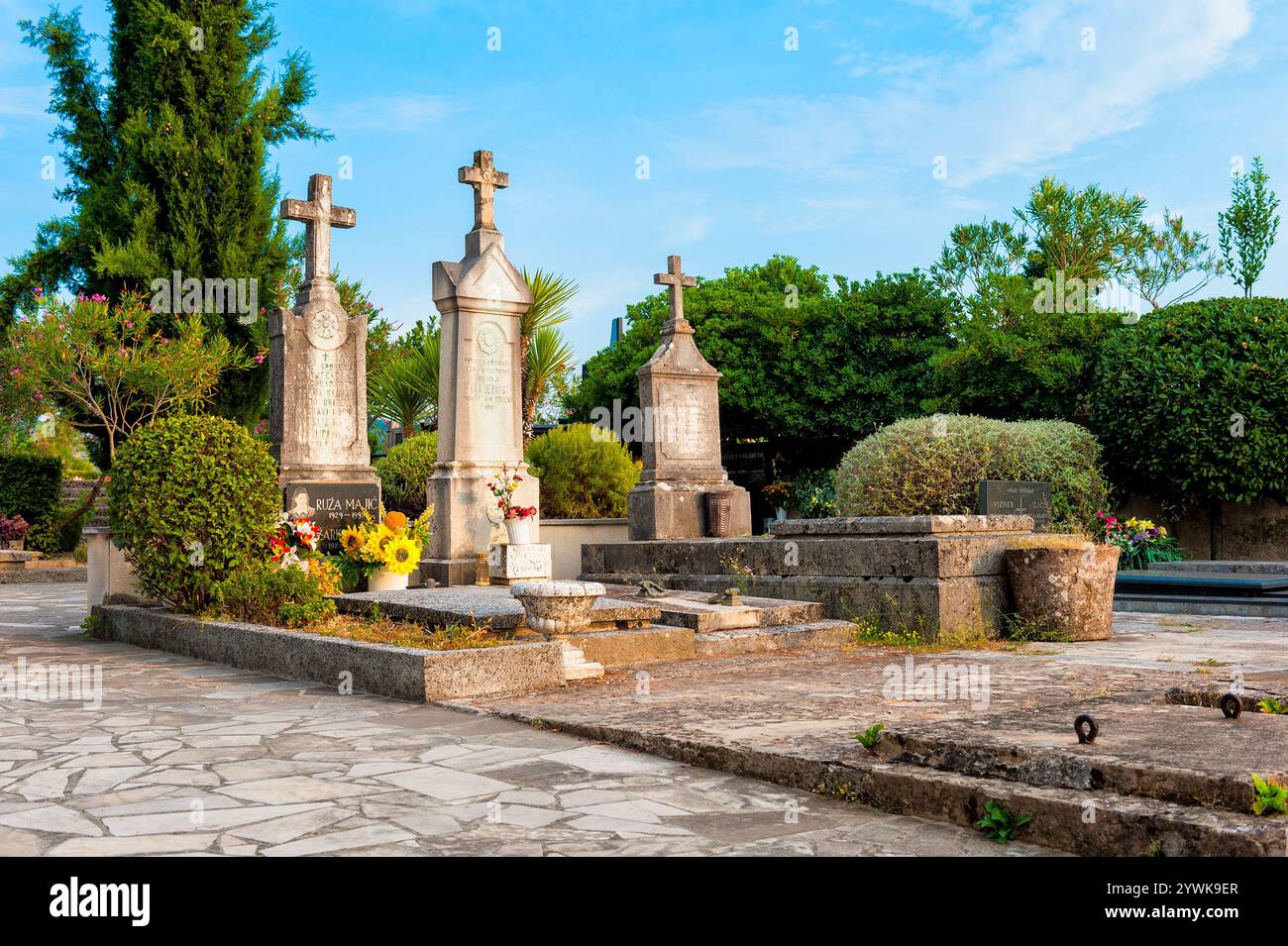 Old traditional cemetery in southern Dalmatia, Croatia Stock Photo - Alamy