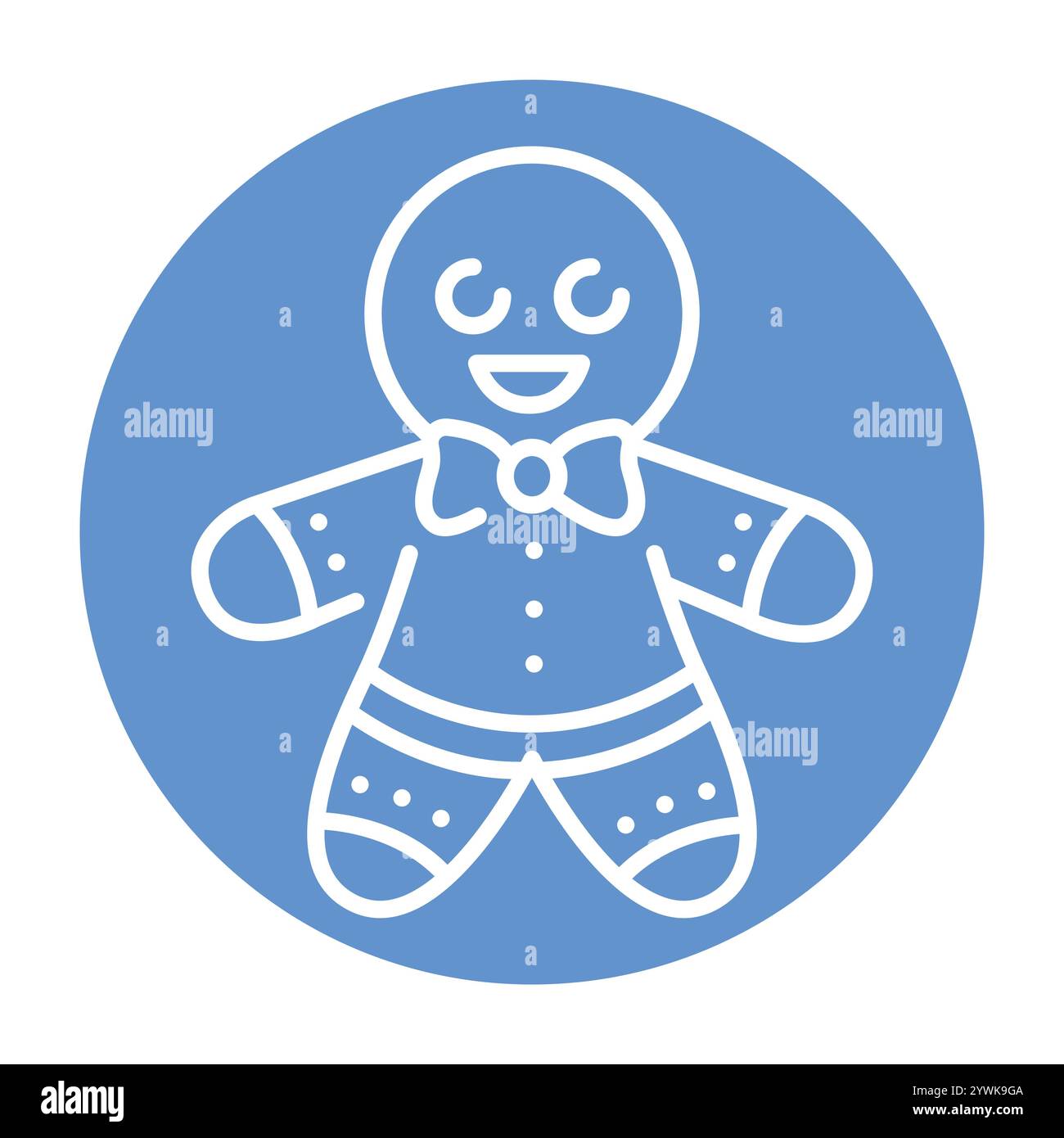 Gingerbread color line icon. Vector illustration.Editable stroke Stock ...