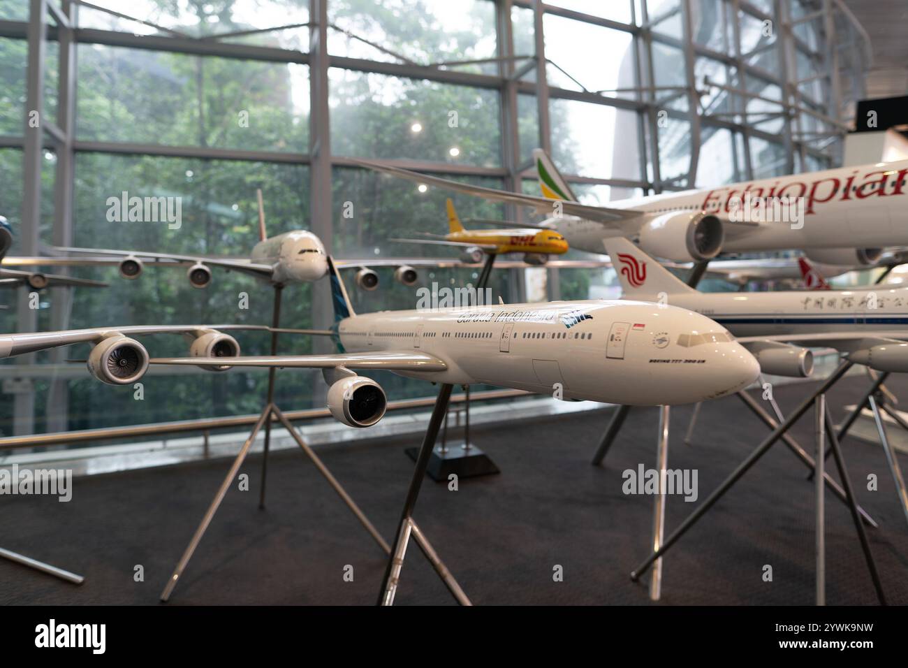 KUALA LUMPUR, MALAYSIA - DECEMBER 03, 2023: airplane models on display ...