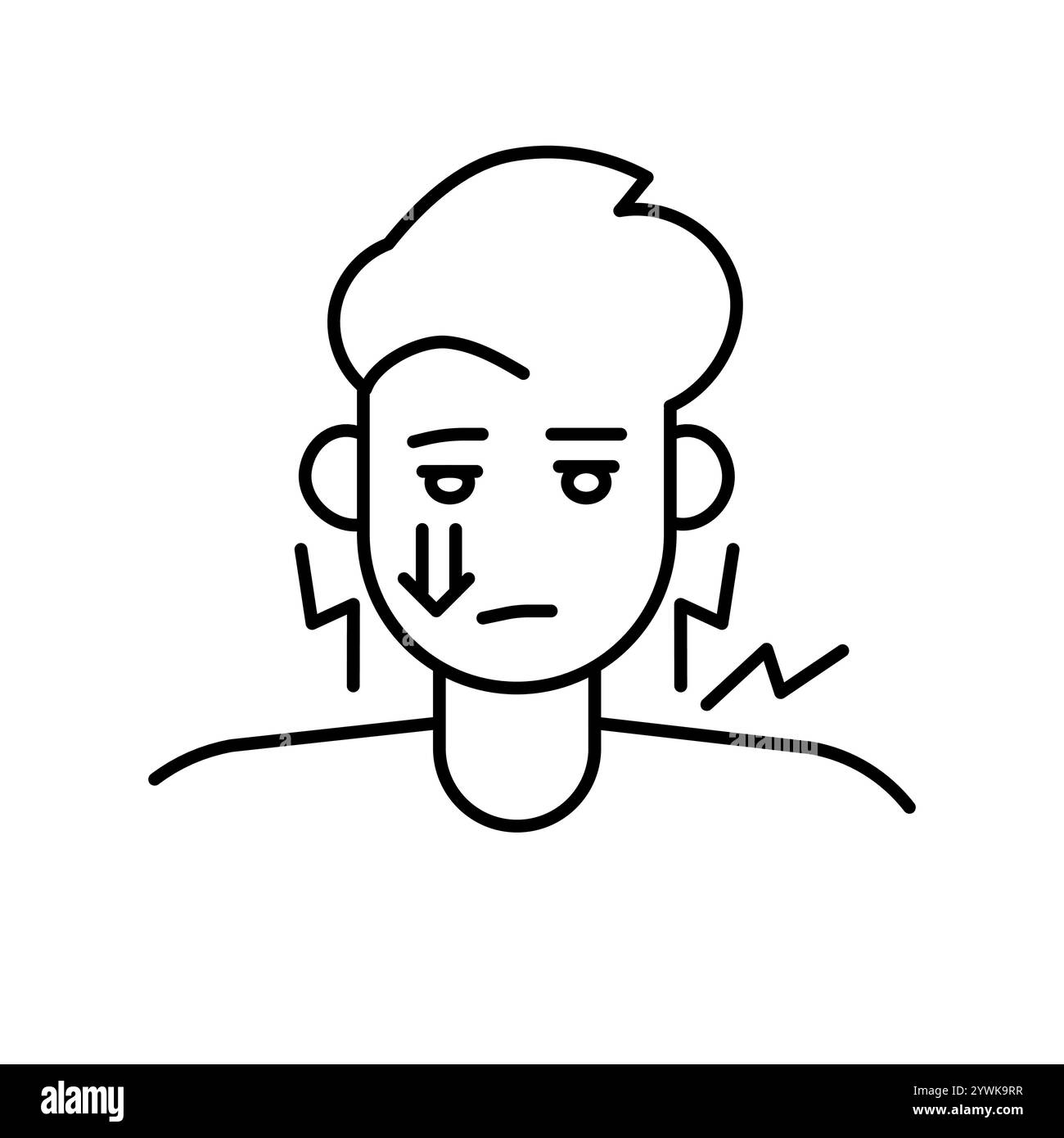 Myasthenia gravis color line icon. Autoimmune diseases. Vector isolated ...