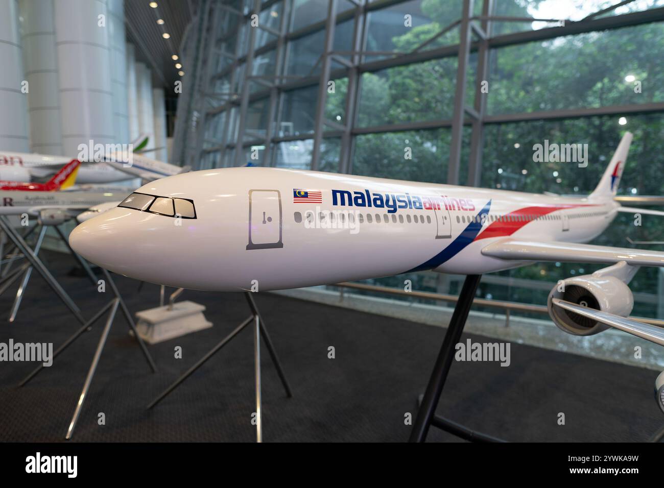 KUALA LUMPUR, MALAYSIA - DECEMBER 03, 2023: airplane models on display ...