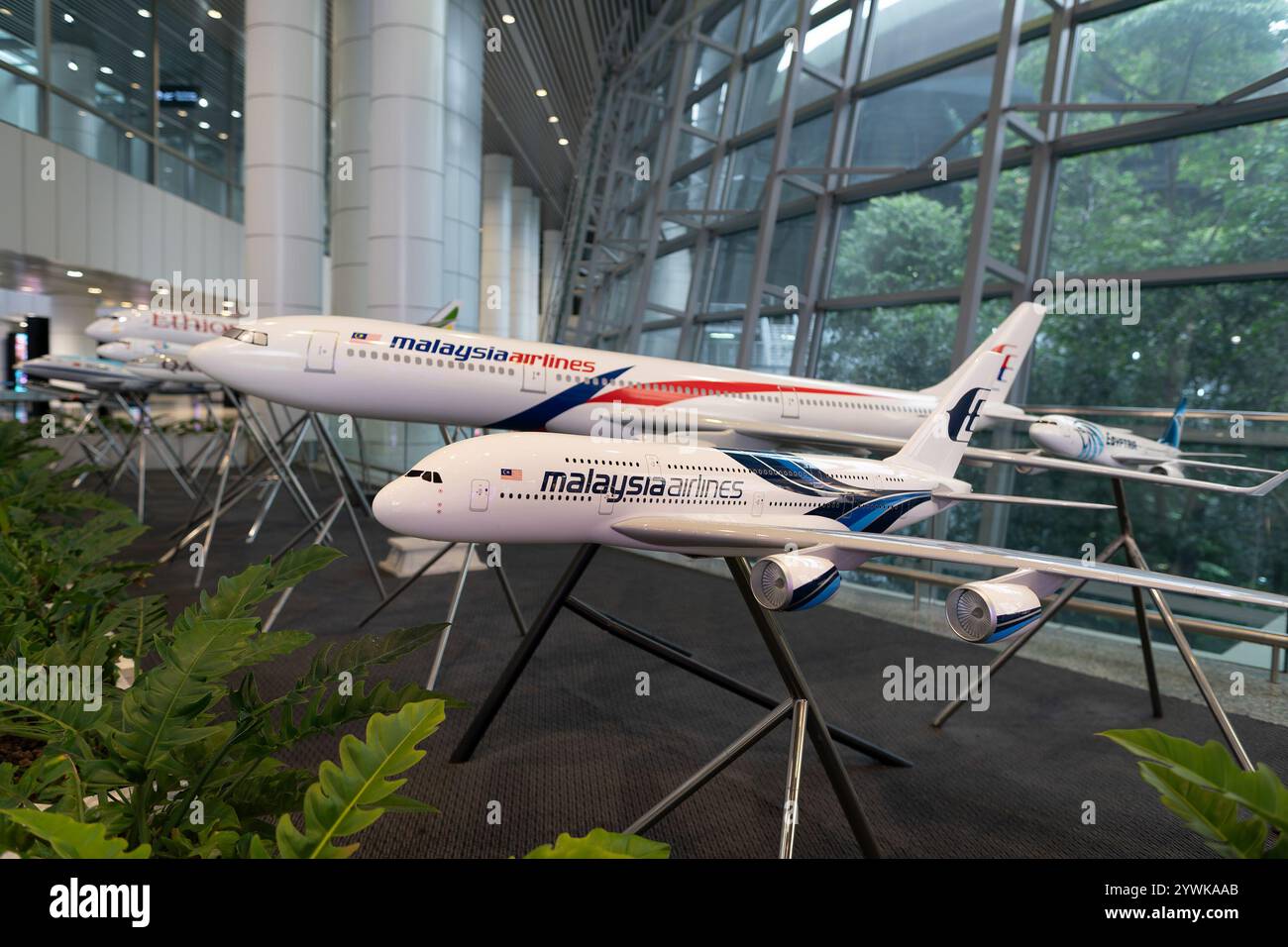 KUALA LUMPUR, MALAYSIA - DECEMBER 03, 2023: airplane models on display ...