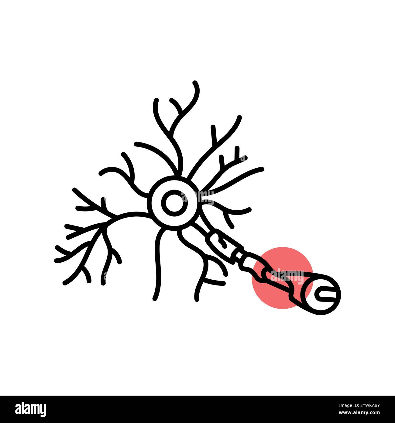 Multiple sclerosis color line icon. Autoimmune diseases. Vector ...