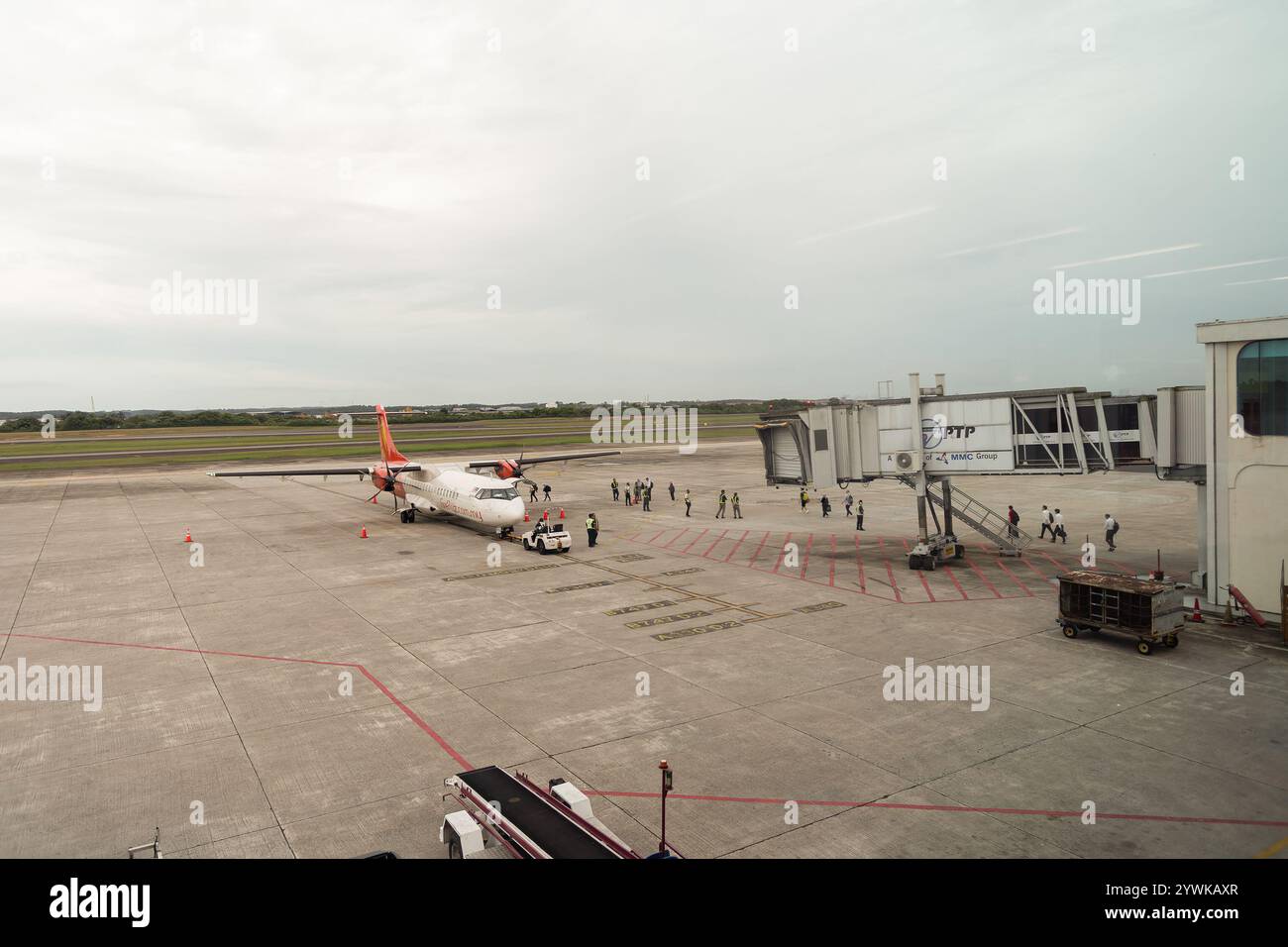SENAI, MALAYSIA - NOVEMBER 27, 2023: Firefly ATR 72-500 on the tarmac ...