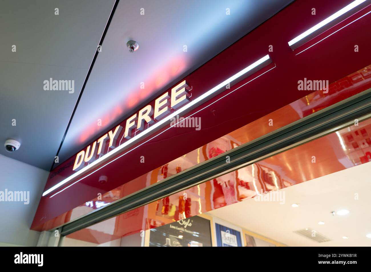 SENAI, MALAYSIA - NOVEMBER 27, 2023: signage above the entrance to the ...