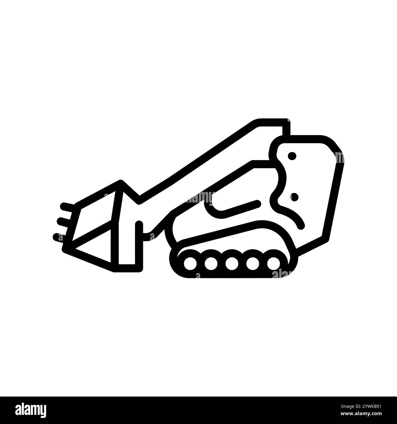 Multi-purpose Snowplow black line illustration. Snow removal machine ...