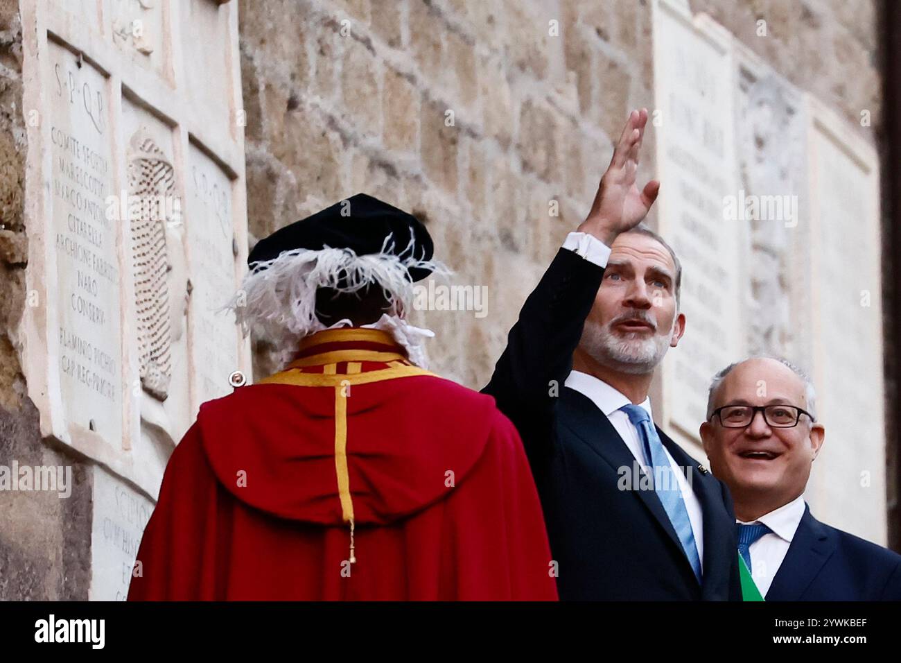 Roma, Italia. 11th Dec, 2024. Il Re di Spagna Felipe VI in visita al ...