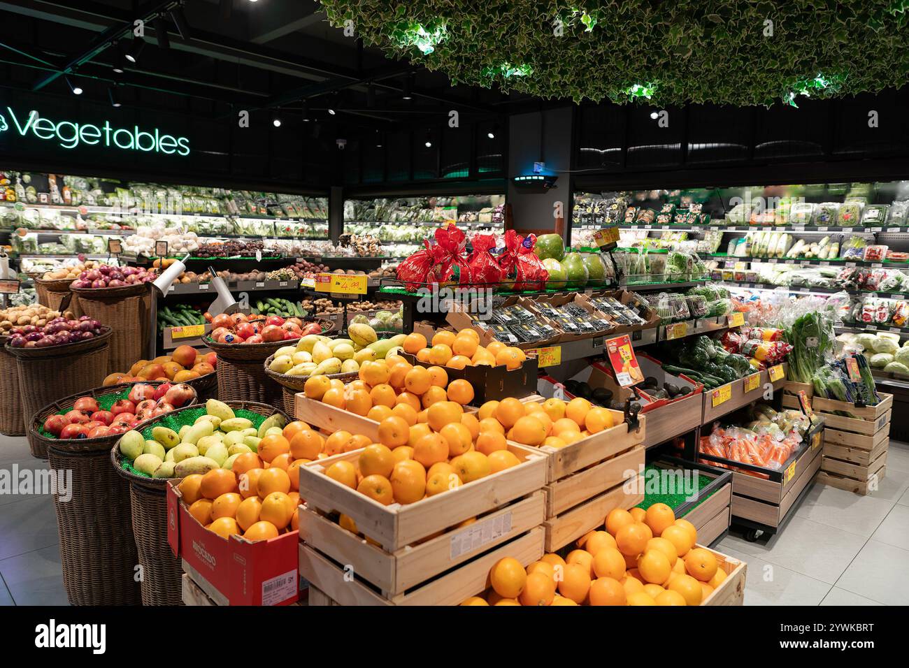 KUALA LUMPUR, MALAYSIA - DECEMBER 01, 2023: fresh fruits and vegetables ...