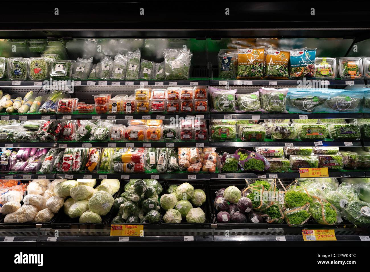 KUALA LUMPUR, MALAYSIA - DECEMBER 01, 2023: fresh fruits and vegetables ...