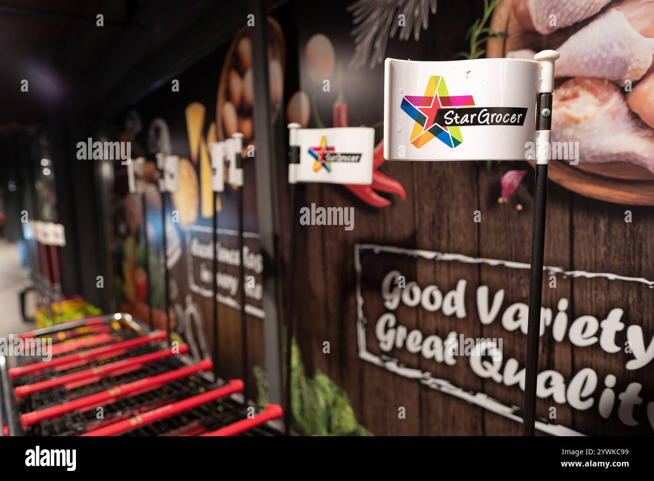 KUALA LUMPUR, MALAYSIA - DECEMBER 01, 2023: shopping carts at Star ...