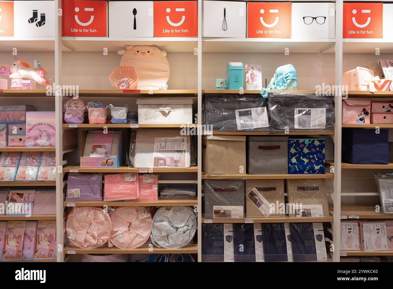 KUALA LUMPUR, MALAYSIA - DECEMBER 02, 2023: goods on display at the ...