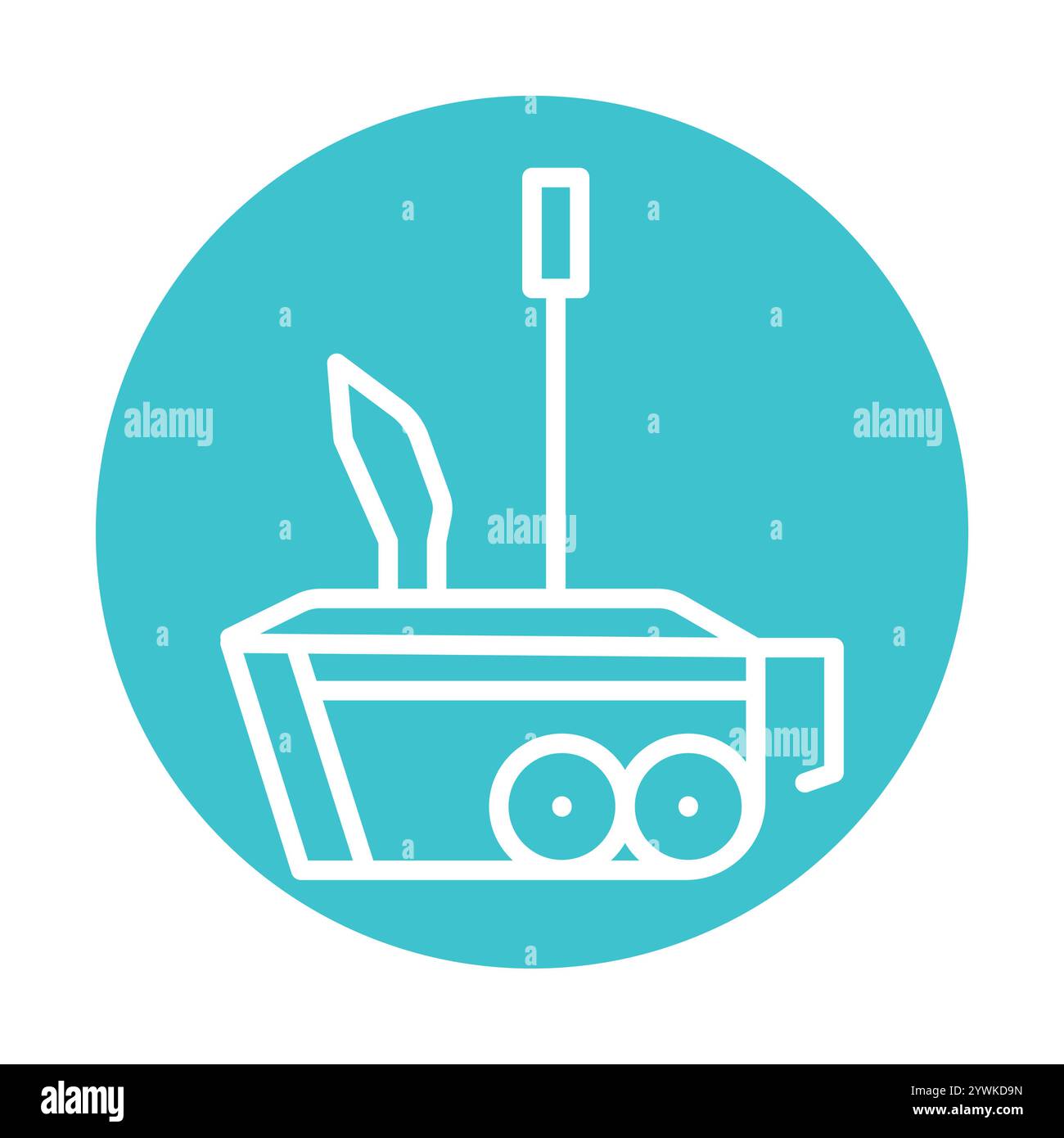 Snow Removal Robot black line illustration. Snow removal machine ...