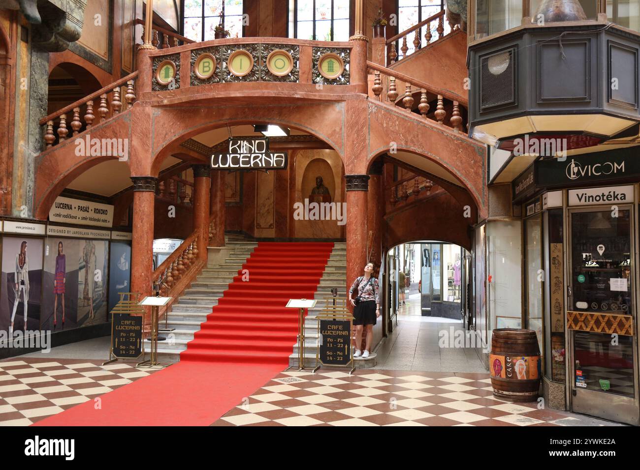 Lucerna passage prague hi-res stock photography and images - Alamy