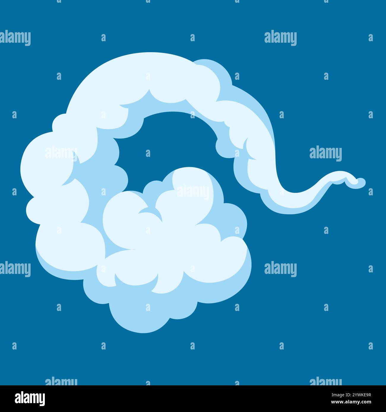 Cartoon illustration of smoke. Comic image of steam, cloud or fog Stock ...