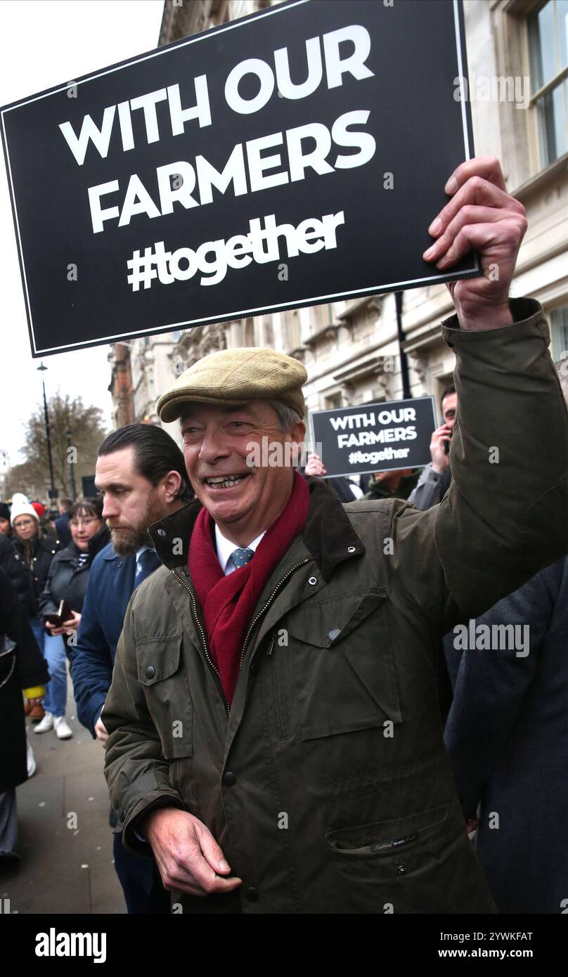 London, England, UK. 11th Dec, 2024. Reform MP NIGEL FARAGE supports ...