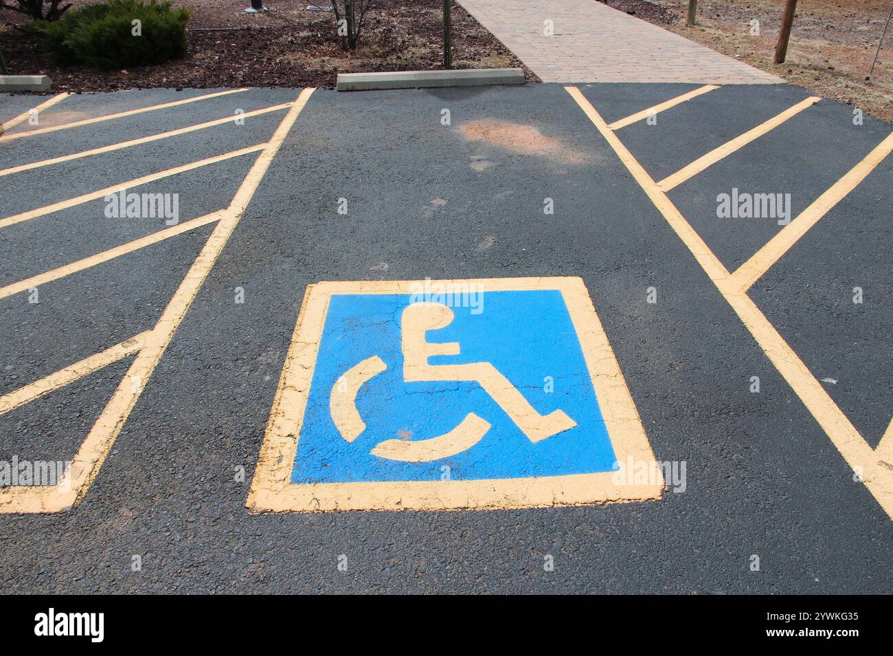 Reserved accessible parking spot - transportation infrastructure road ...