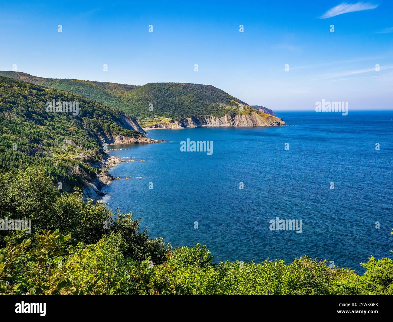 Meat Cove on the Atlantic Ocean in northern Cape Breton Island Nova ...
