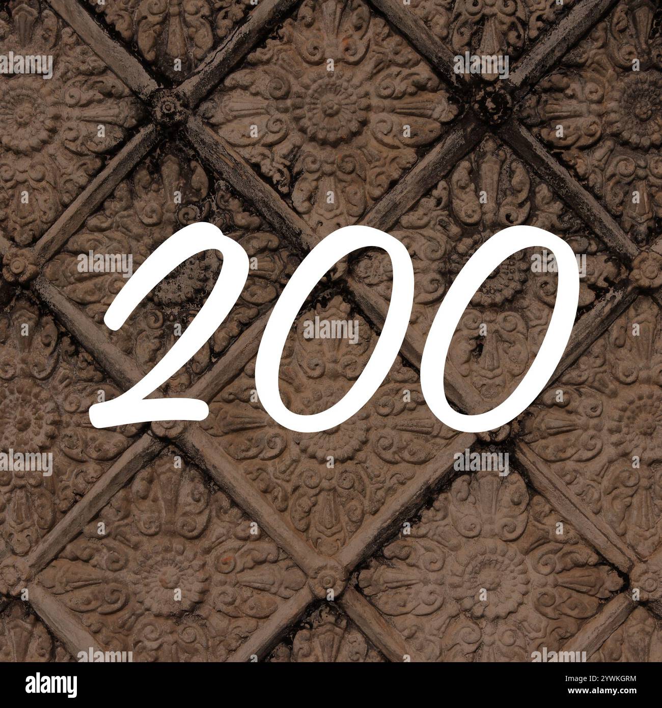 200 number sign. 200 milestone banner for social media. Number of likes ...