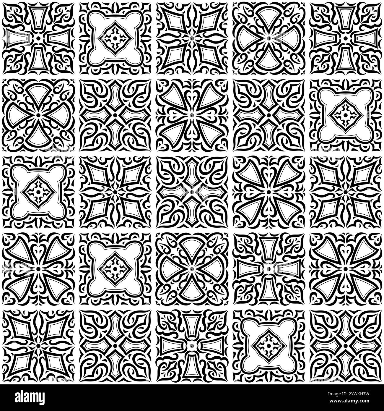 Arabic ceramic tile pattern. Traditional eastern decorative talavera ...