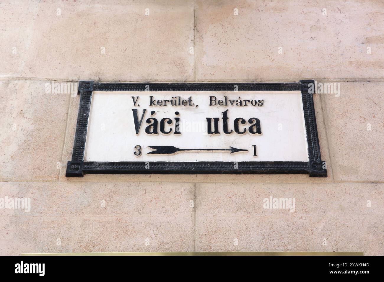 Budapest tourist street sign hi-res stock photography and images - Alamy