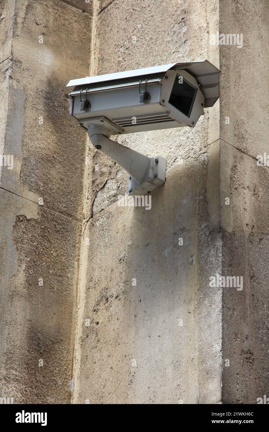 Security camera in Budapest, Hungary. CCTV equipment. Security ...