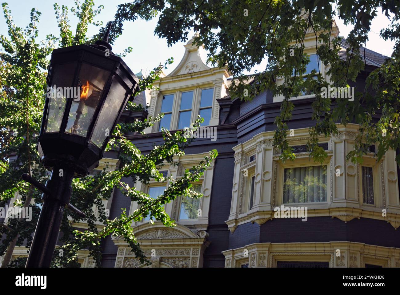 Traditional gas lamps and grand homes are a distinctive feature of the ...