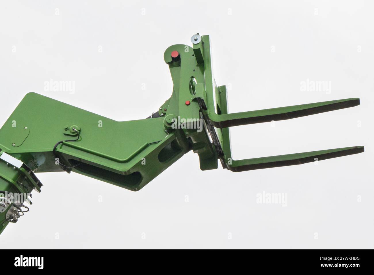 Forklift loader or stacker. Detail and part of hydraulic and pneumatic ...