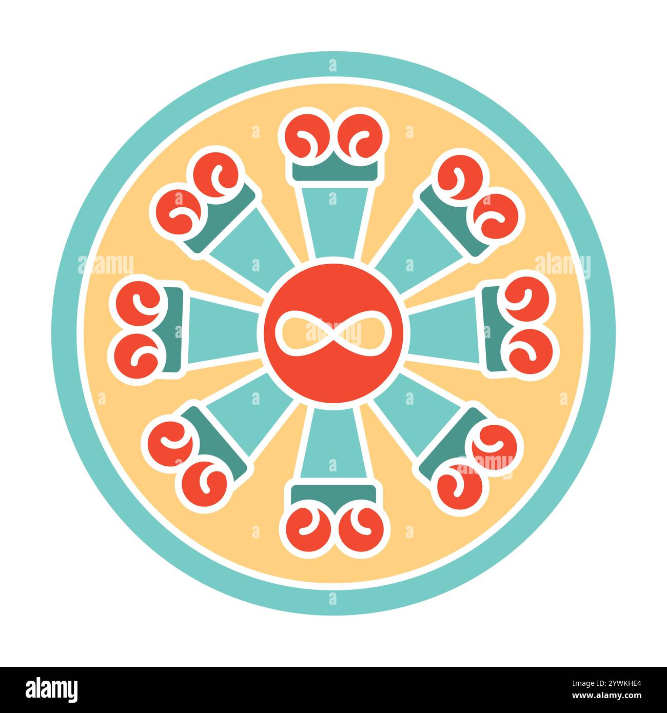 Sansara line icon. Esoteric and occult sign. Vector isolated element ...