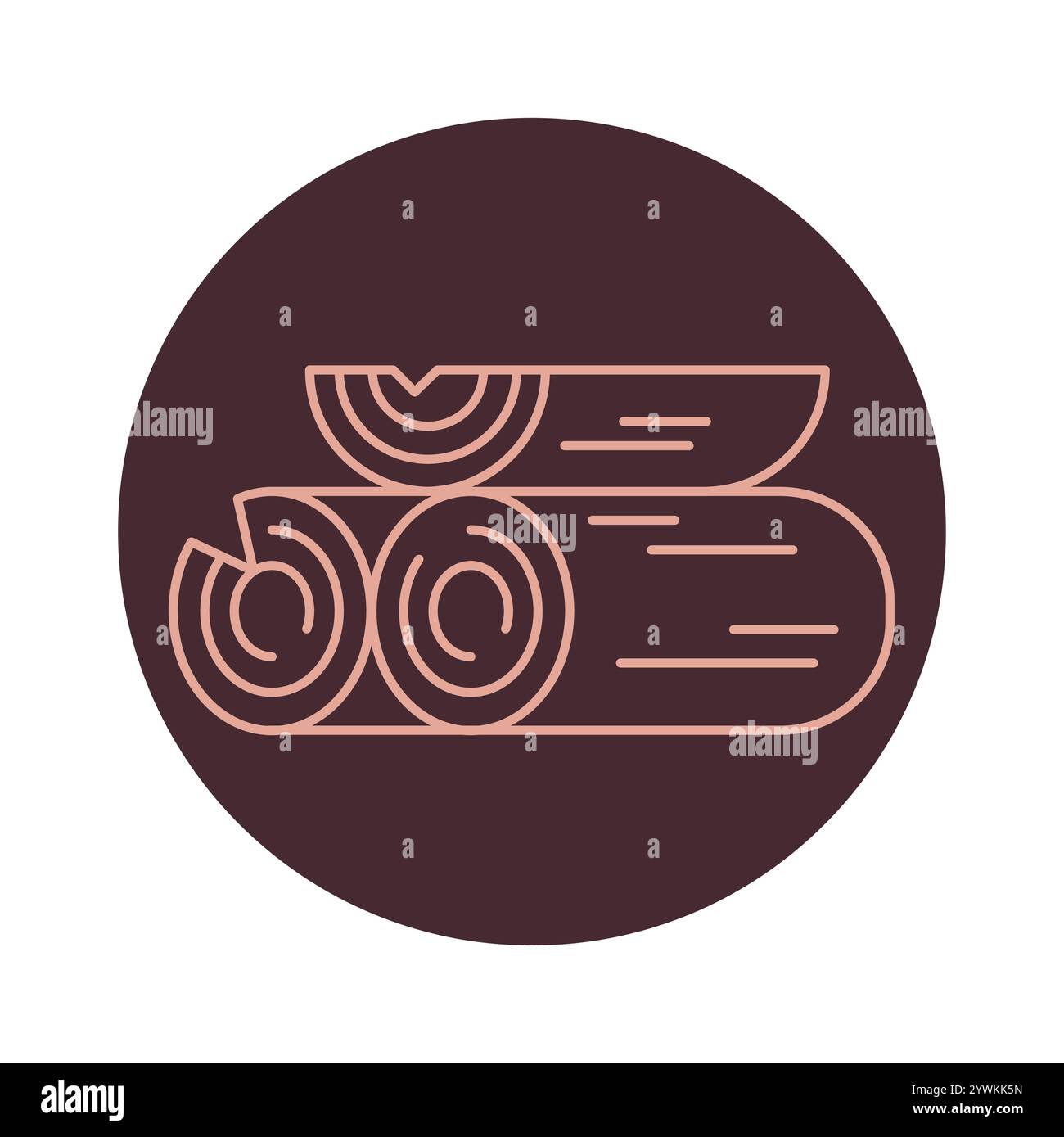 Chopped lumber line black icon. Sign for web page, mobile app, button ...